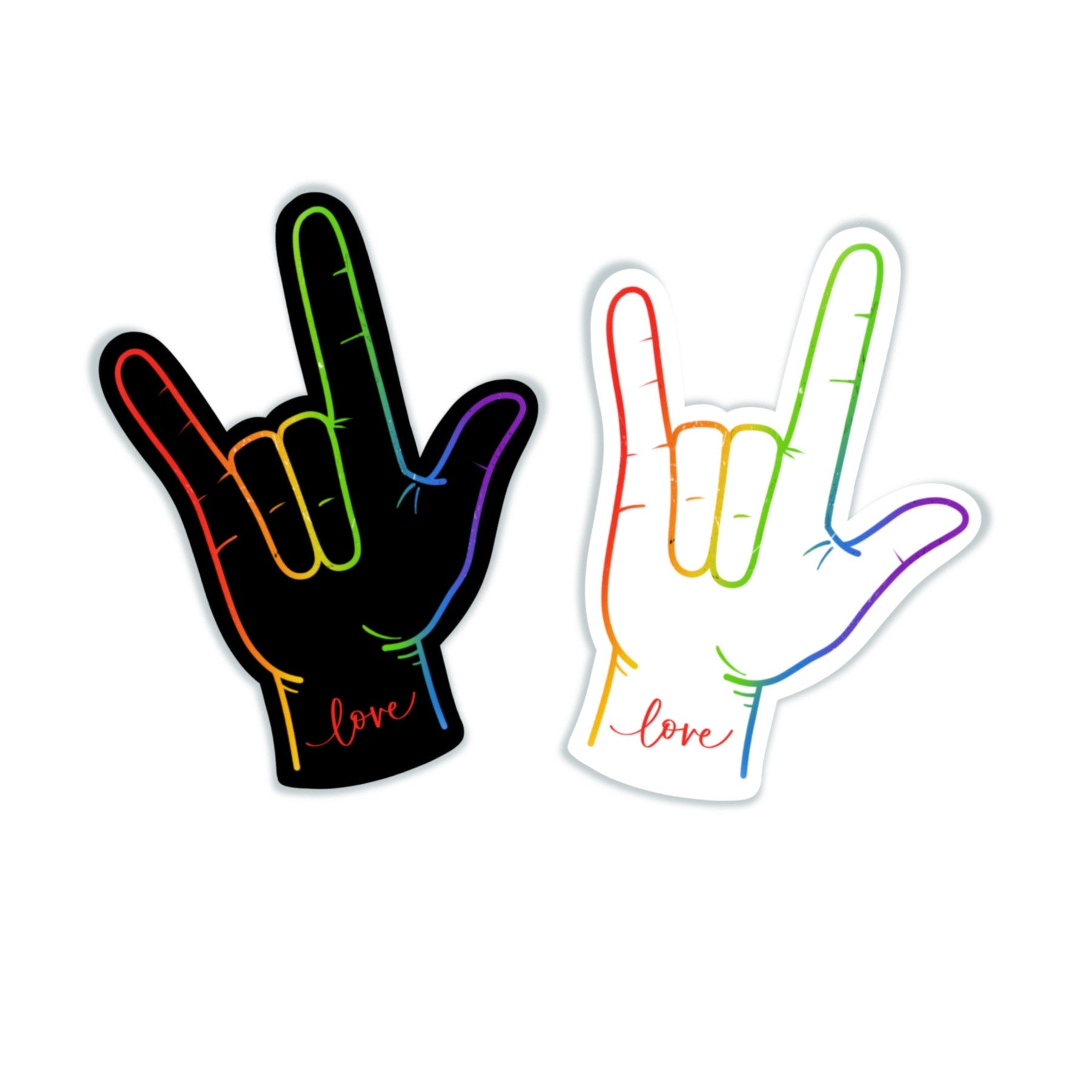 ASL I love you Stickers.... – Pride Socks